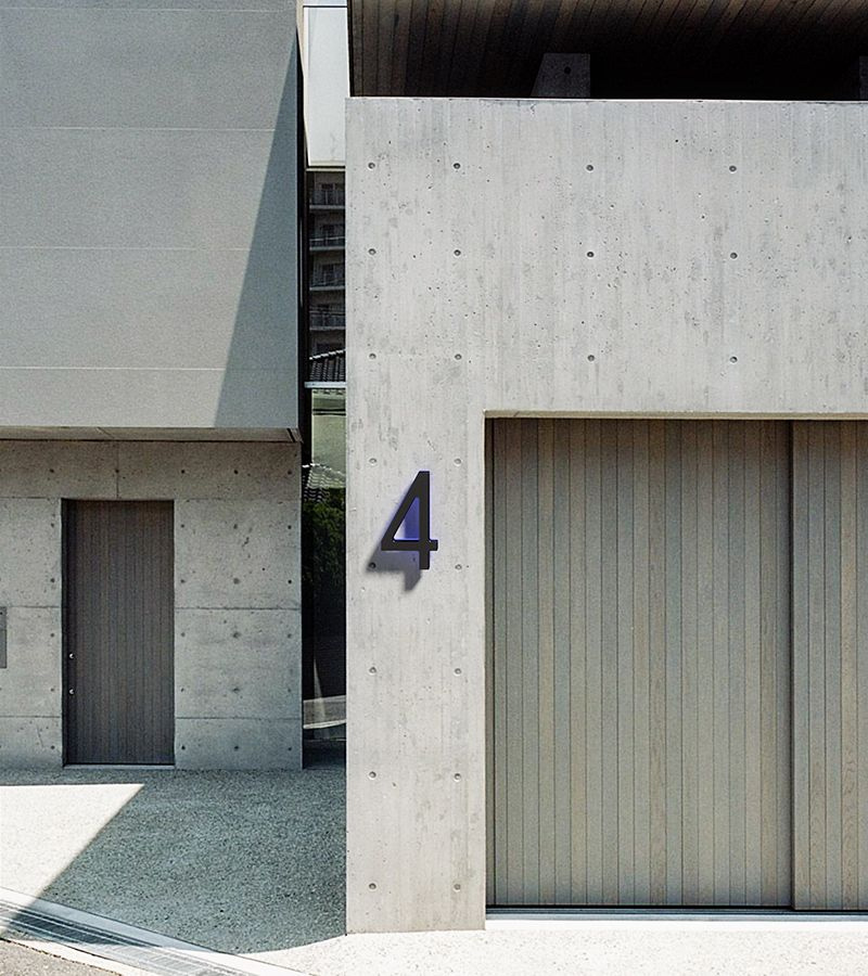 Black 16" Backlit House Numbers by Luxello - Modernnest.com